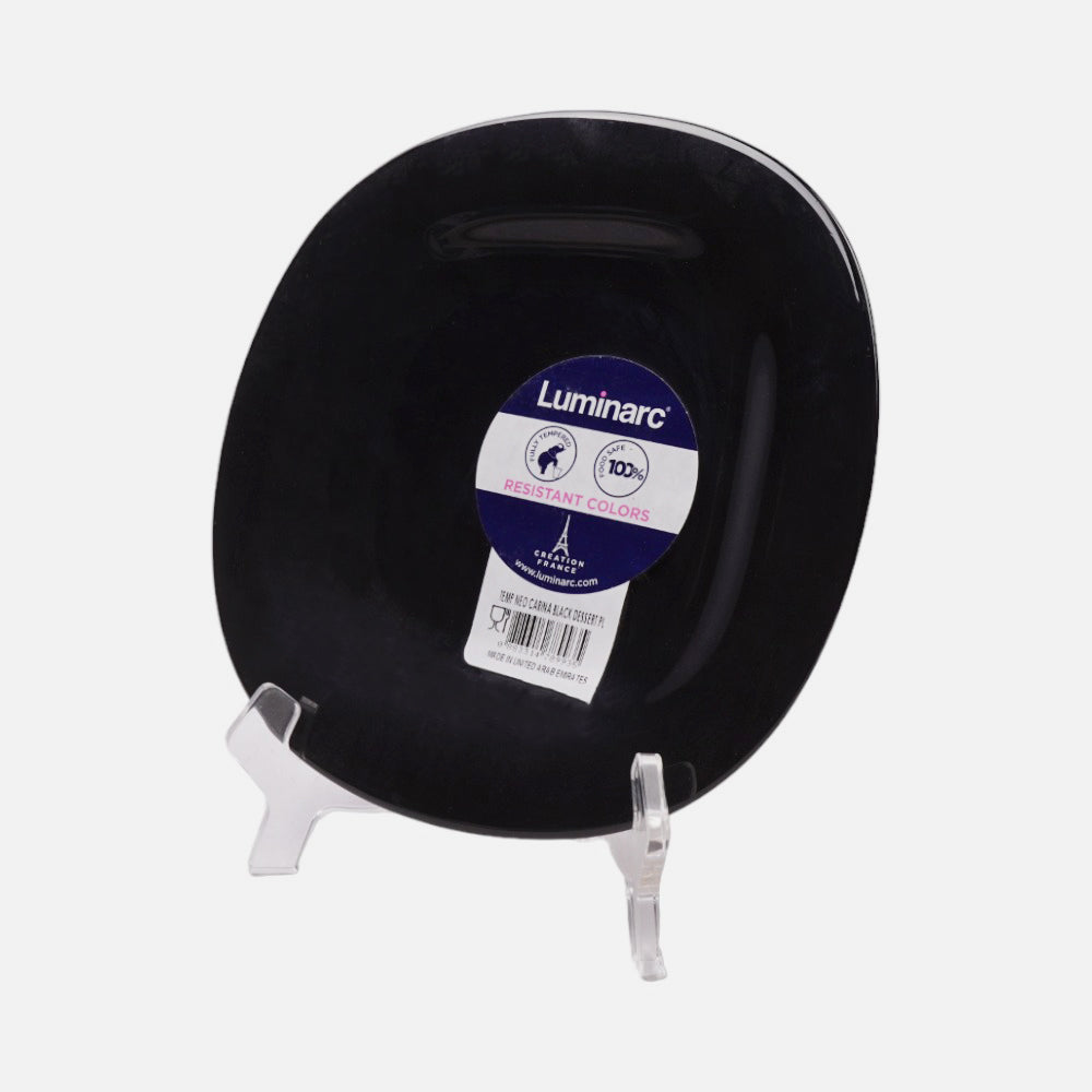 PLATE QUARTER LUMINARC CARINA BLACK SQUARE P8119