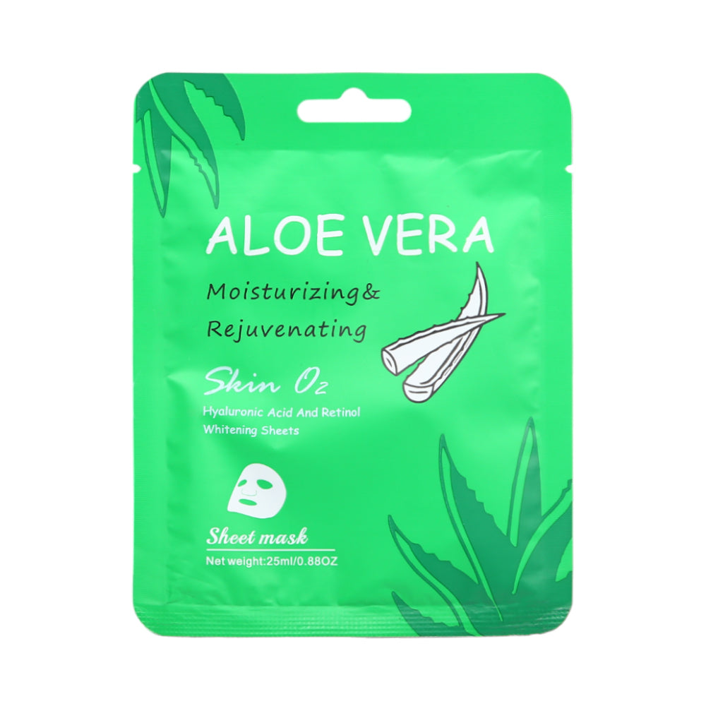 SKIN O2 ALOE VERA MOISTURIZING & REJUVENATING FACE MASK 25 M