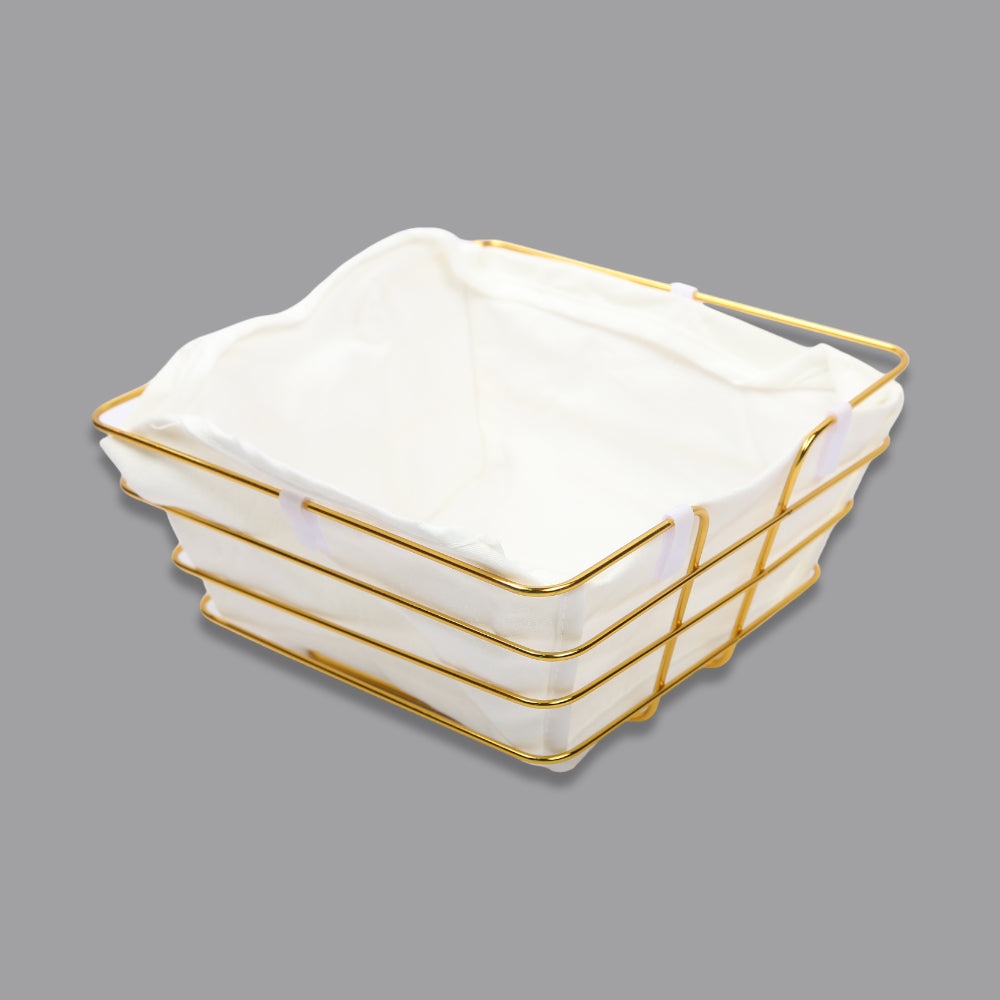 BREAD BASKET SQUARE GOLDEN IR S017X