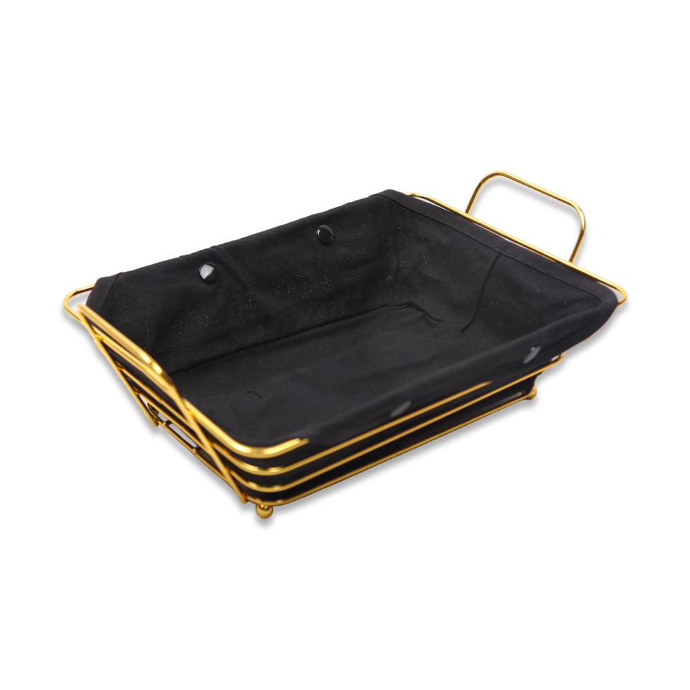 BREAD BASKET SQUARE GOLDEN IR S006X
