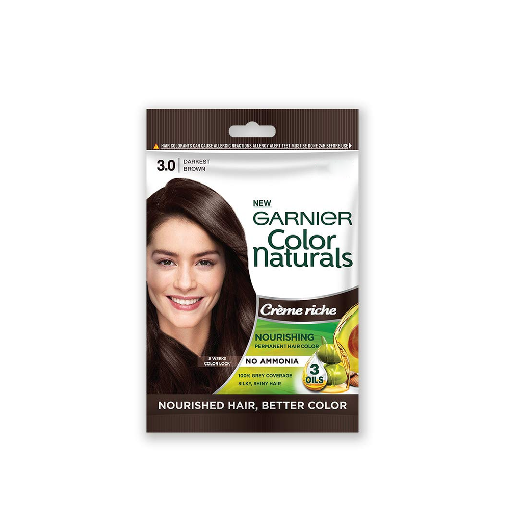GARNIER COLOR NATURALS 3.0 DARKEST BROWN 20ML+20GM