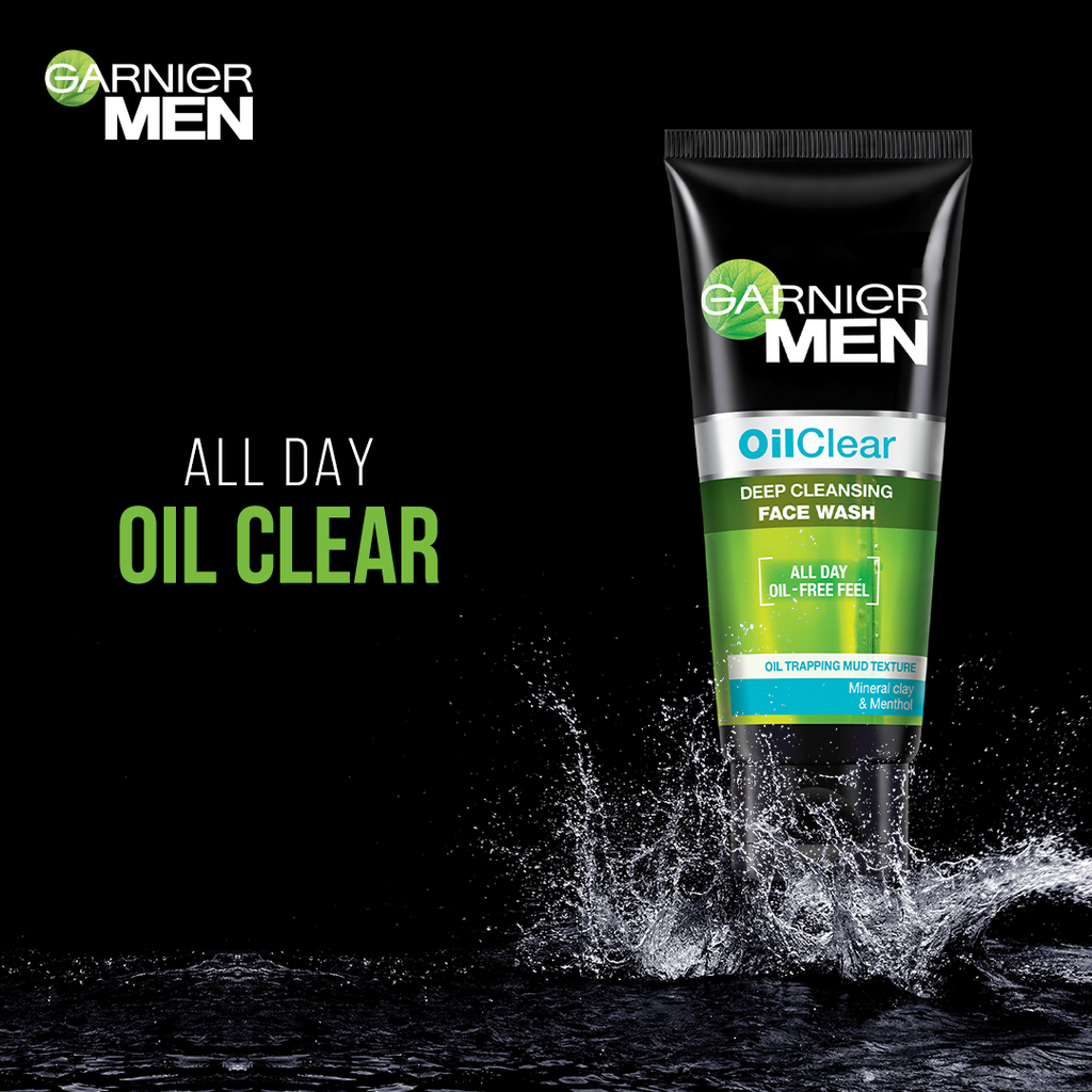 GARNIER MEN OIL CLEAR DEEP CLEANSING FACE WASH 100ML